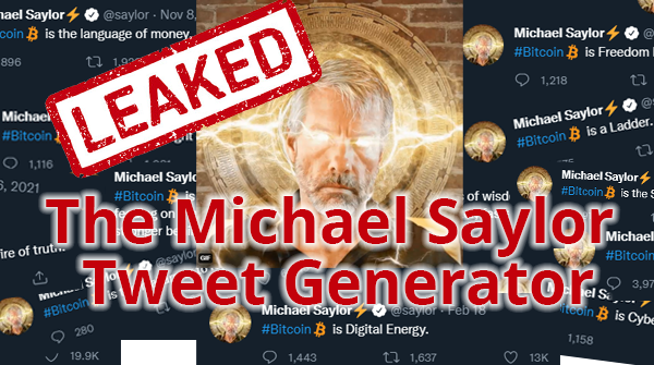 Leaked! Michael Saylor Bitcoin Tweet Generator - Blockchaincenter